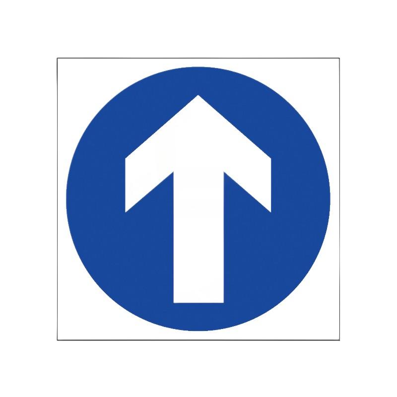 One Way Door Safety Sign | Blue & White