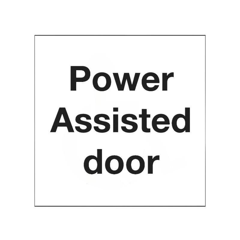 Power Assisted Door Sign | Text Only | Accessible Symbol