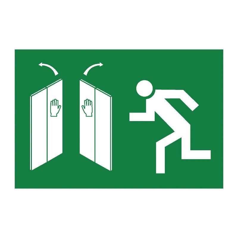 Break-Out Automatic Door Safety Sign | Green & White