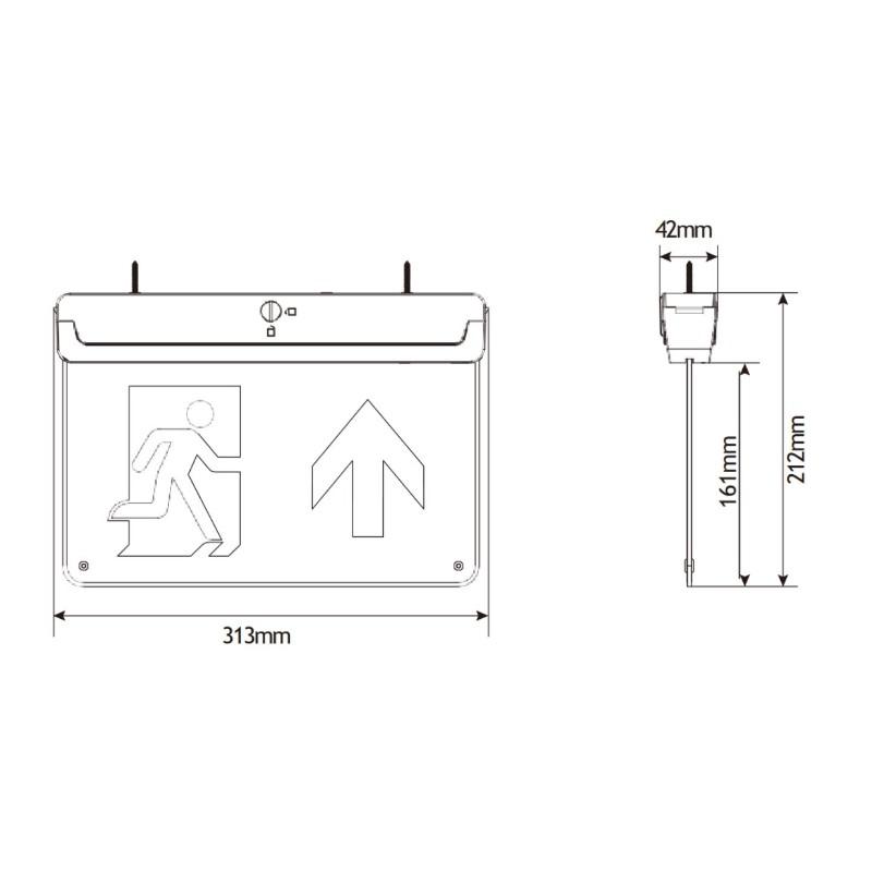 LED Blade Emergency Light | Illuminated Fire Exit Sign