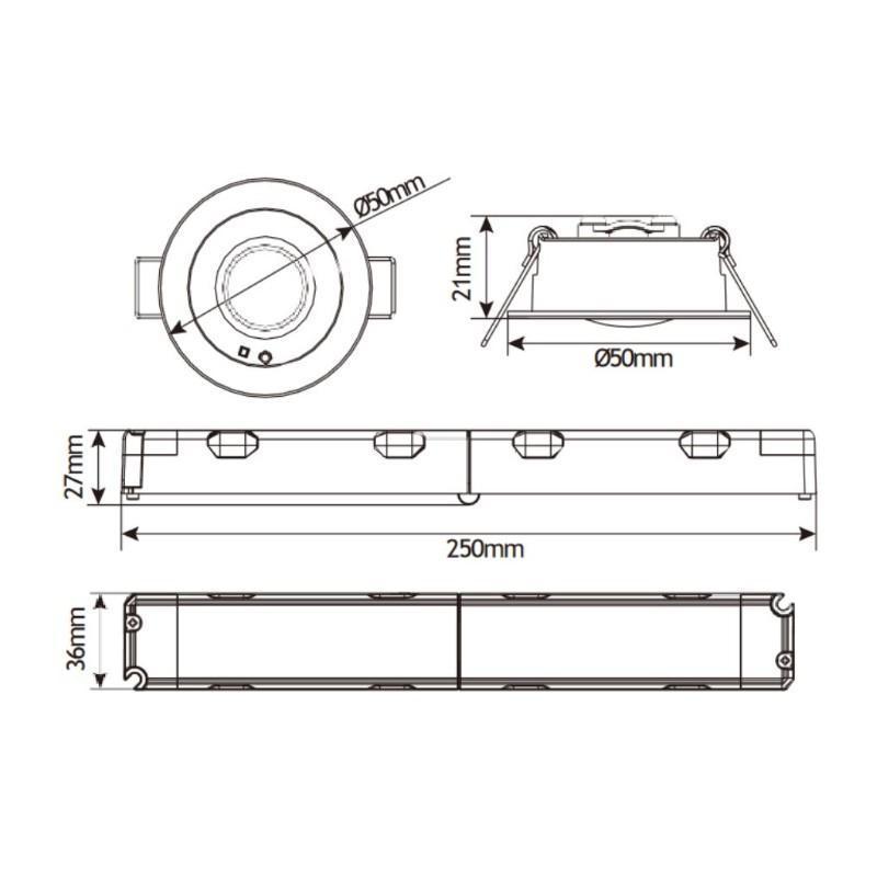 Recessed Emergency Downlight | Manual Test | Non-Maintained