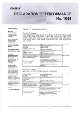 ABLOY EL560 Solenoid Lock 12/24V DC - 65mm Backset