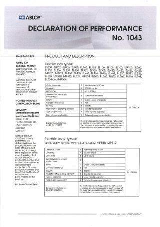 ABLOY EL560 Solenoid Lock 12/24V DC - 65mm Backset