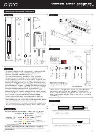 ALPRO Vortex AL2400 Monitored Surface Maglock